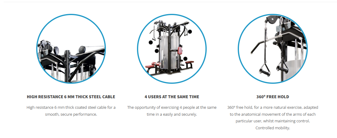 BH FITNESS 4 MULTI-STATION JUNGLE GYM L480